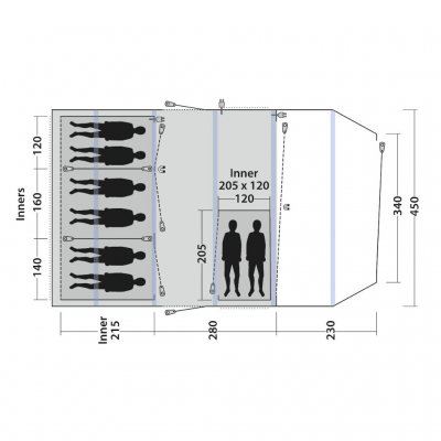 Outwell Queensdale 8PA Family Tent | GetCamping